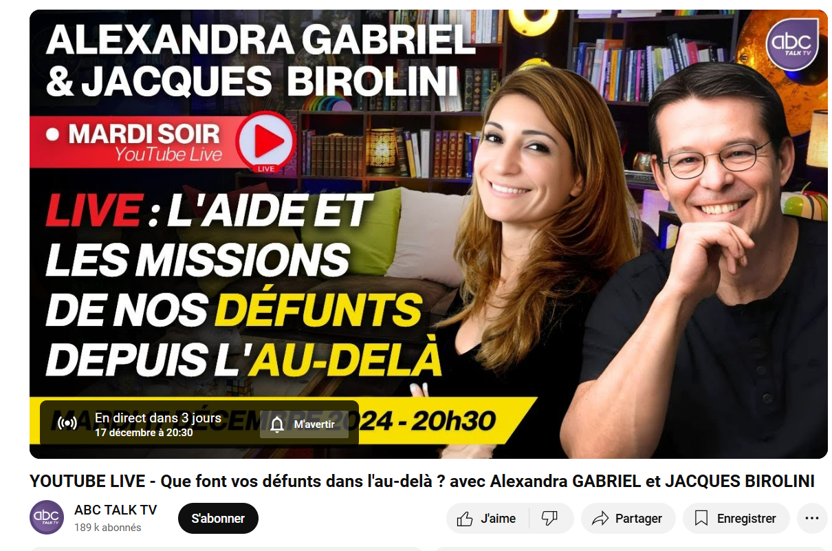 Live Abctalk du 17 décembre 2024 avec Alexandra Gabriel - Jacques Birolini